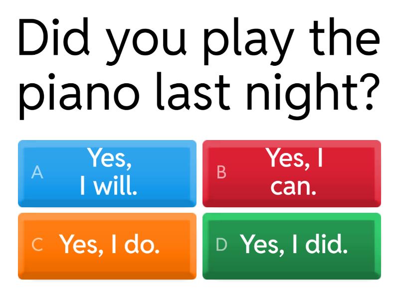 B7- Different Tenses 01 - Quiz