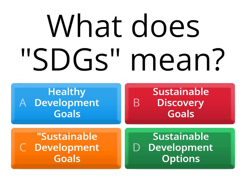 Sustainable Development Goals (SDGs) - Quiz