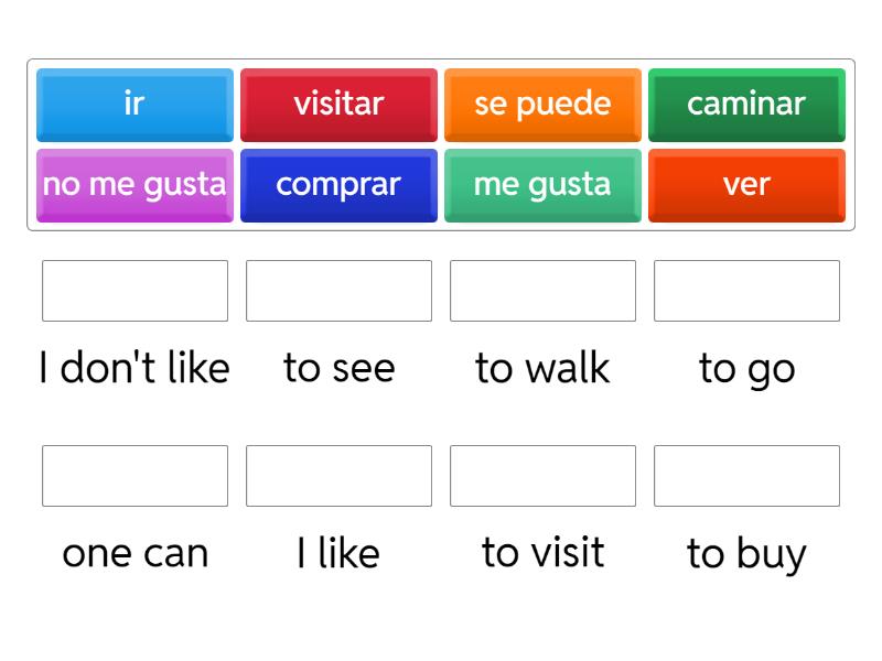Year 5 - Spanish Infinitive Verbs + One can - Match up