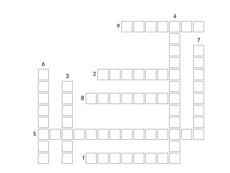 Prepositions of place - Crossword