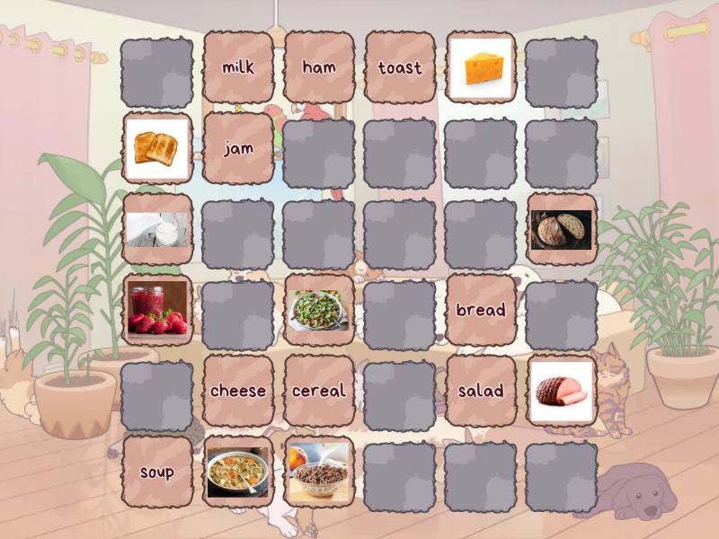 Unit 7, food vocabulary - Matching pairs