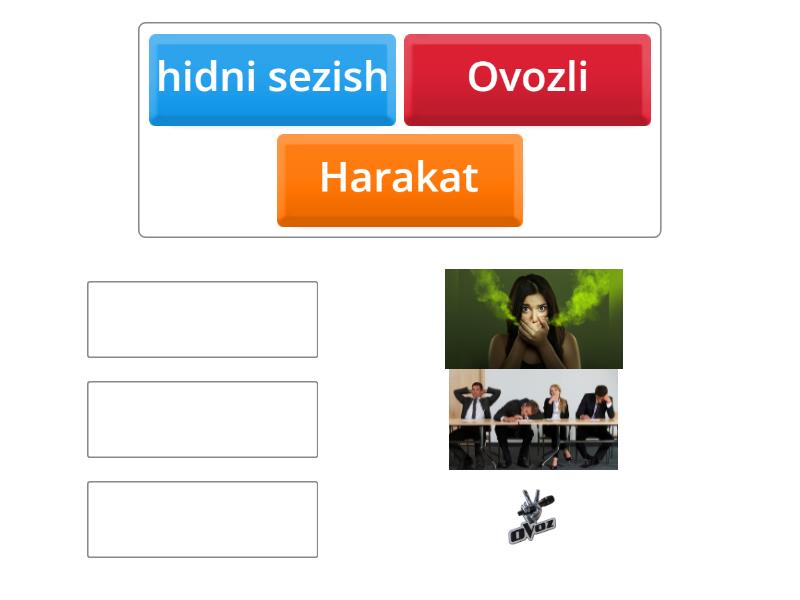 Sensor turlari - Match up