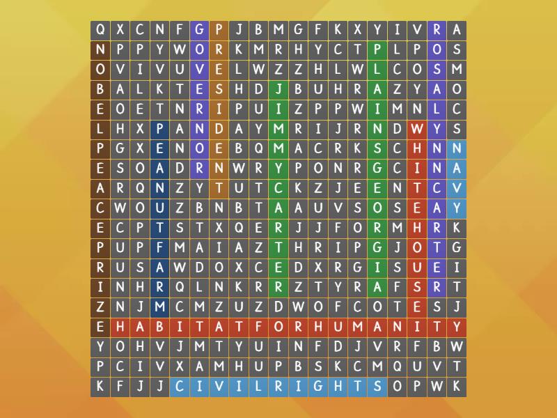 Jimmy Carter Word Search - Wordsearch