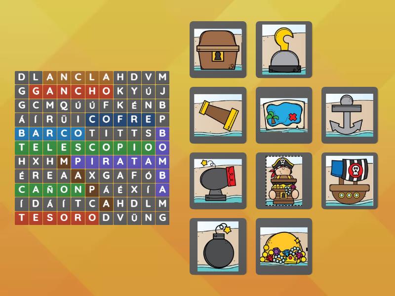 Sopa de letras "Para Piratas" - Wordsearch