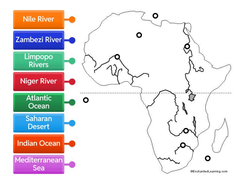 African Kingdoms Map - Labelled diagram