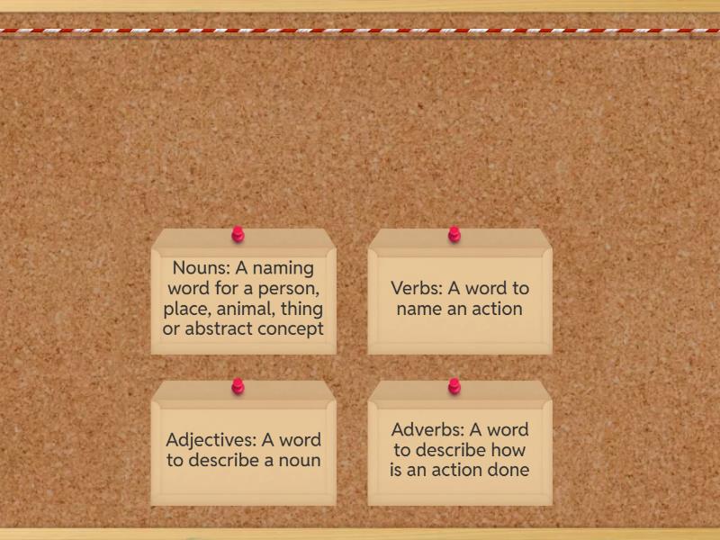 Parts of speech - Speed sorting