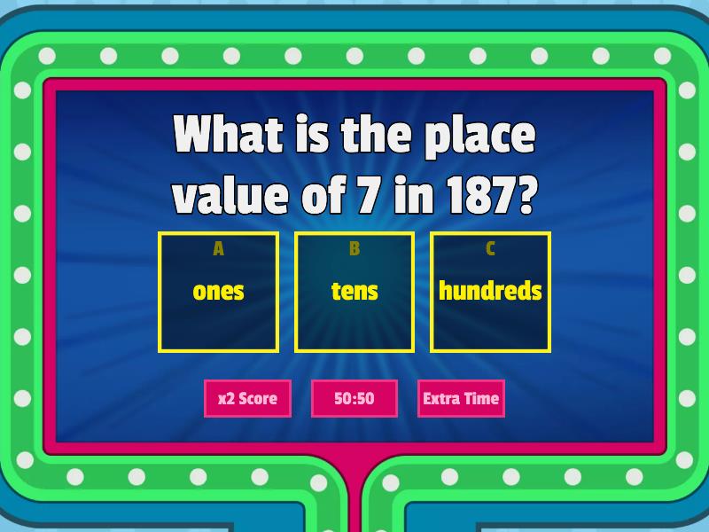 Place Value Game - Gameshow quiz