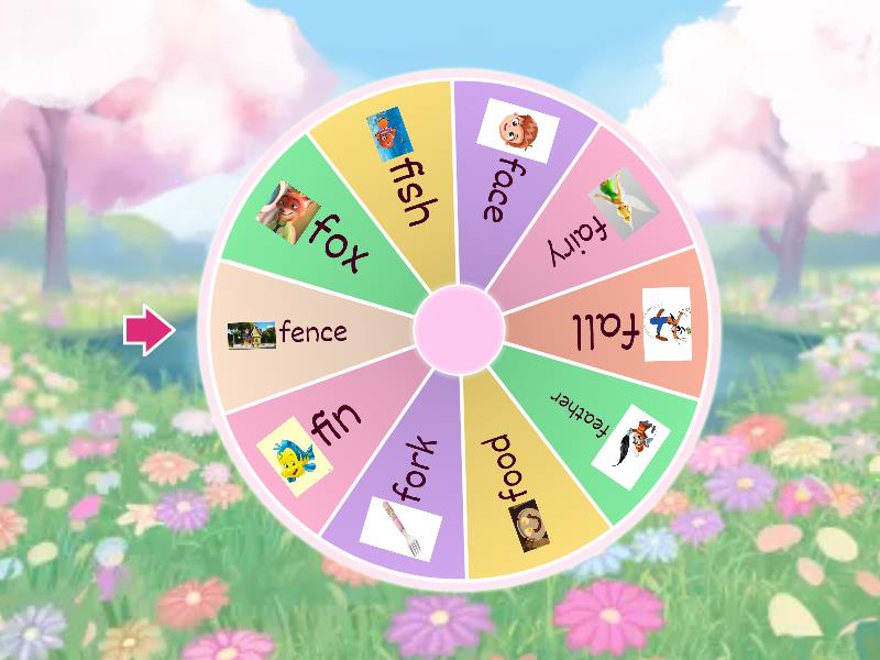 initial /f/ words - Spin the wheel