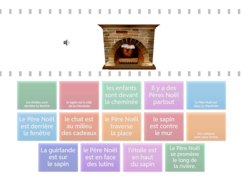 LES PRÉPOSITIONS ET NOËL - Find the match