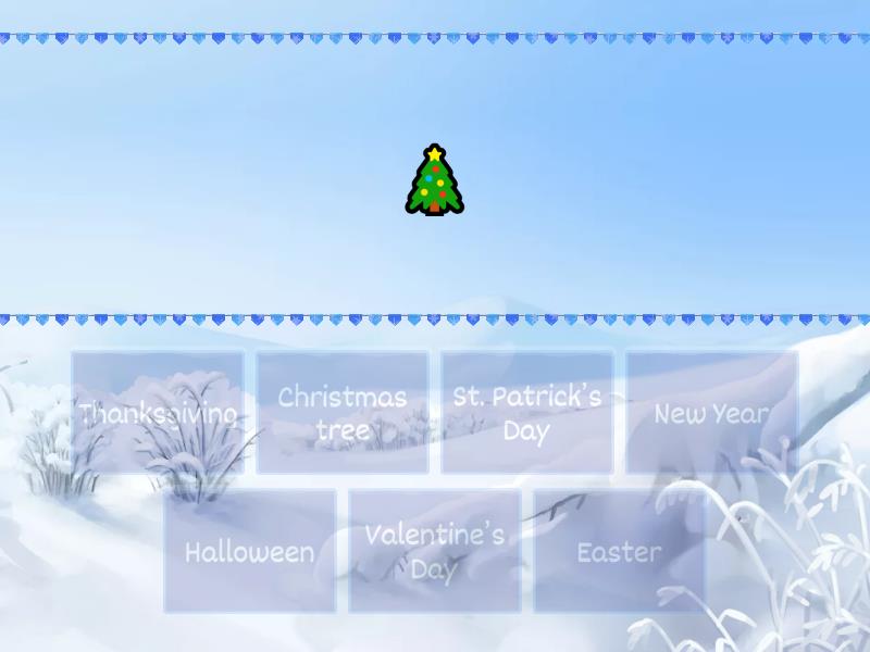 Holidays - Find the match