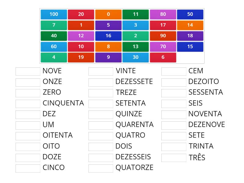 NUMEROS EN PORTUGUES - Associação