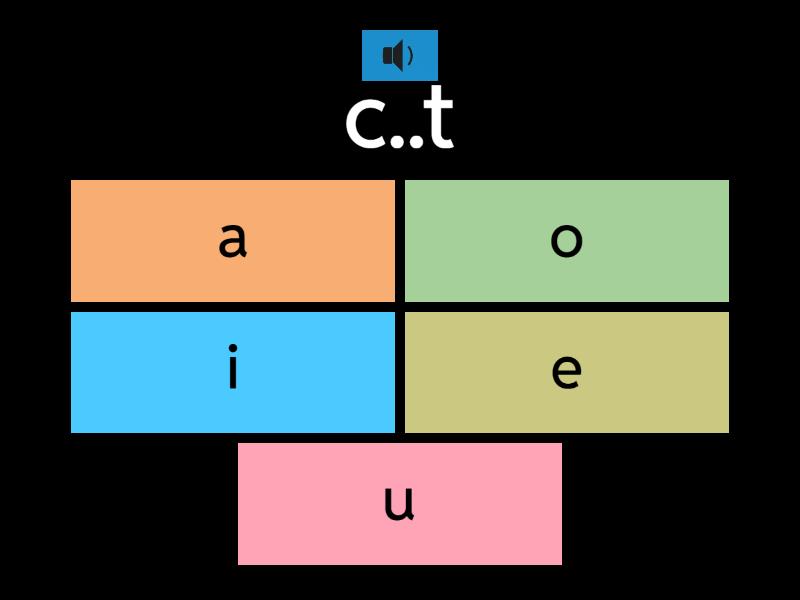 Fill in the vowel. Short vowels, part 1 - Kuis