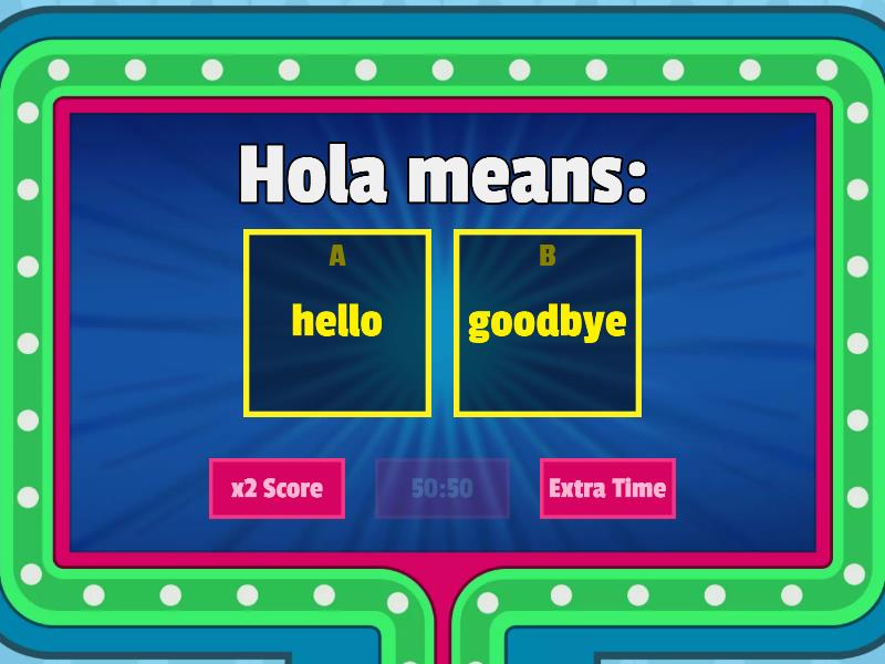 Saludos: Greetings - Gameshow quiz