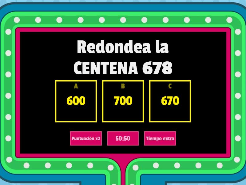 Redondeo y estimación - Concurso de preguntas