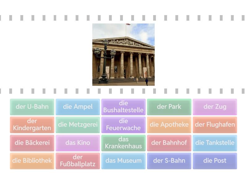 Wortschatz - Die Stadt - Find the match