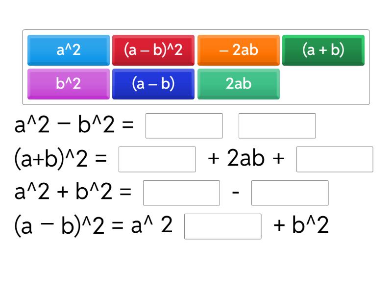 23-Algebra formula - Complete the sentence