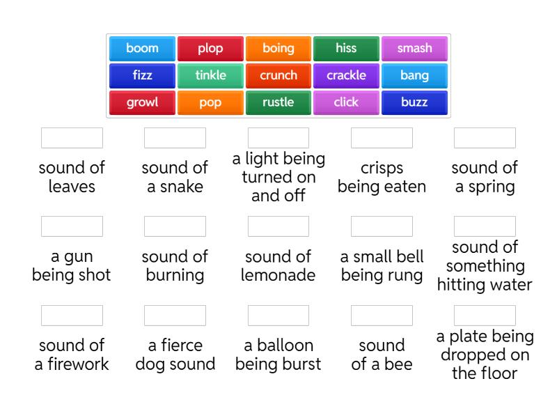 Onomatopoeia - Match up
