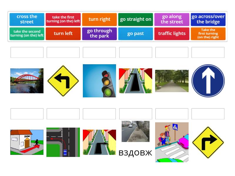 GIVING DIRECTIONS - Match up