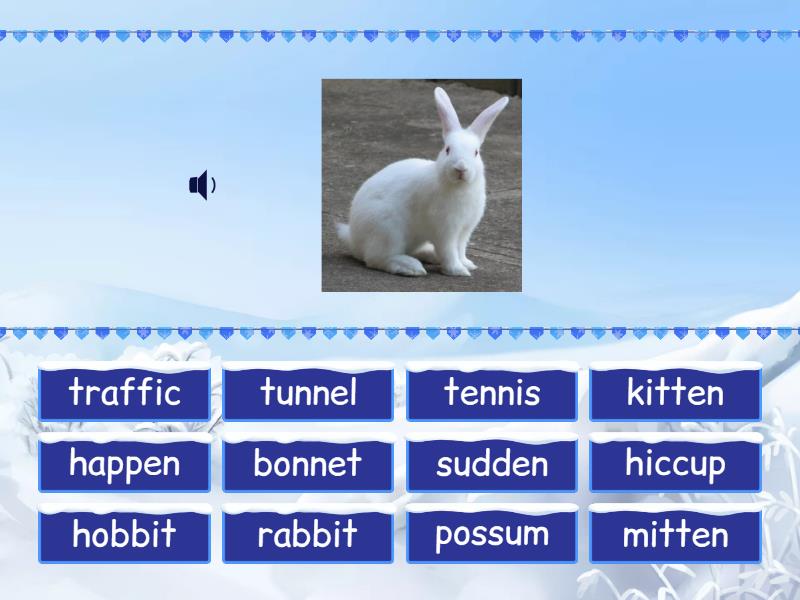VCCV Rabbit Words - Find the match