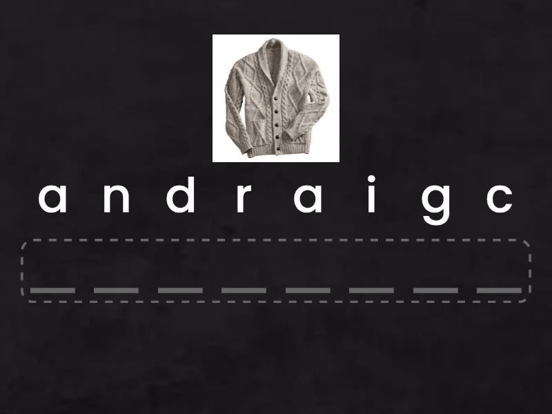 FF 1 unit 7/Clothes - Anagram