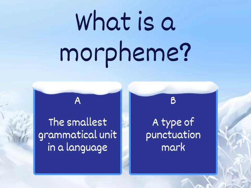 morpheme and its types - Questionário