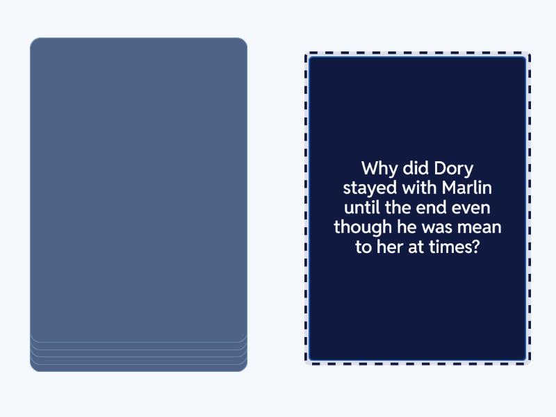 Finding Nemo L4 plot questions - Speaking cards