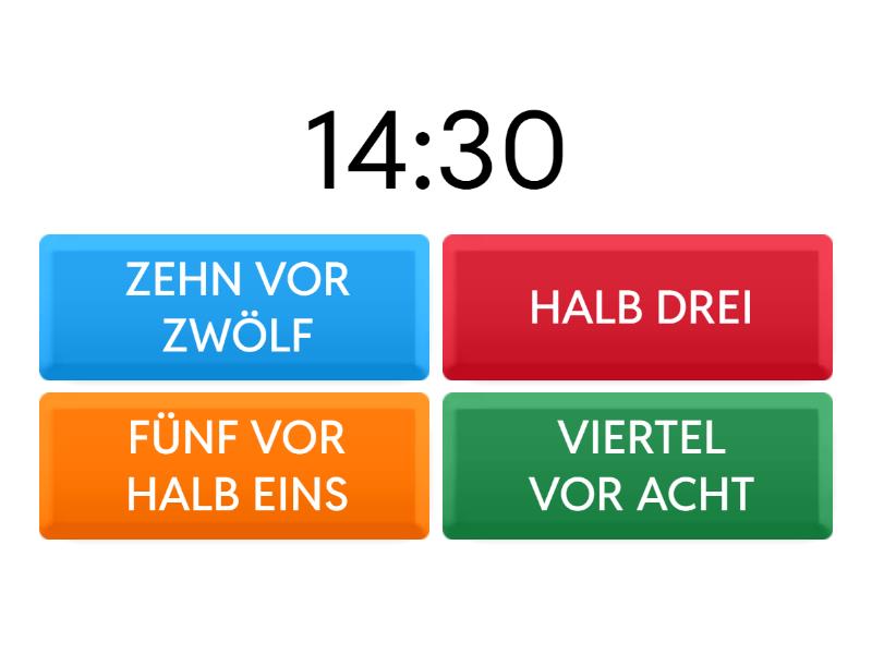 Informelle Uhrzeit - Quiz