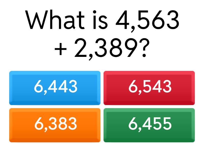 Math Grade-4 - Cuestionario