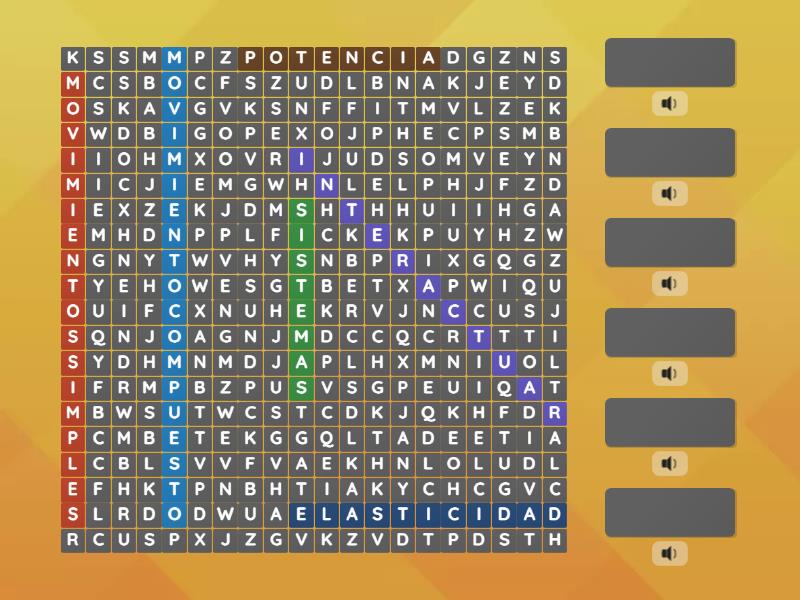 Evaluación/ Cuerpo 7c - Wordsearch