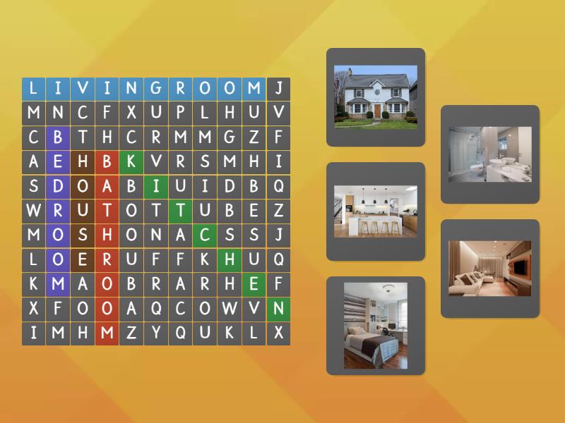 Parts of house - Wordsearch