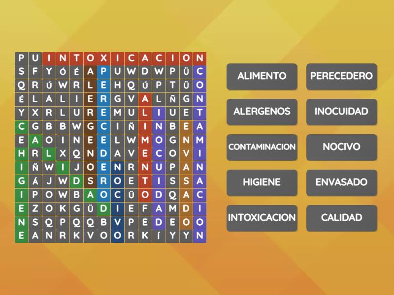 LA INDUSTRIA ALIMENTARIA - Sopa de letras