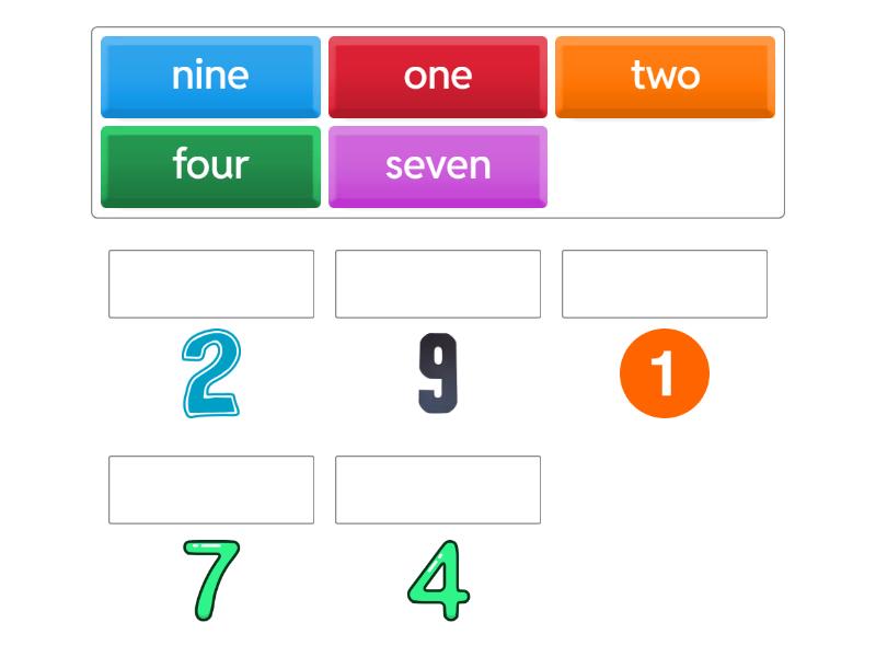 Match the numbers. - Match up