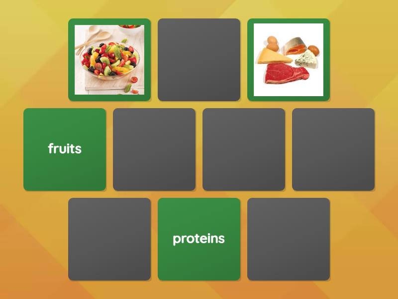 Food Groups - Matching pairs