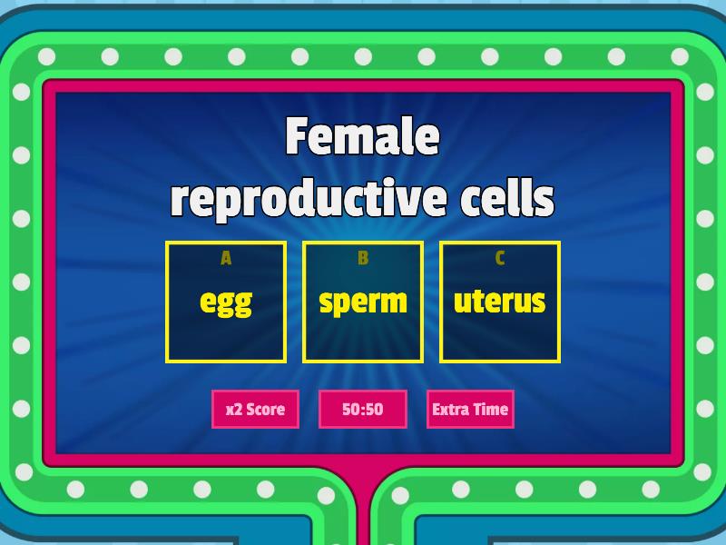 The Reproductive System - Gameshow quiz