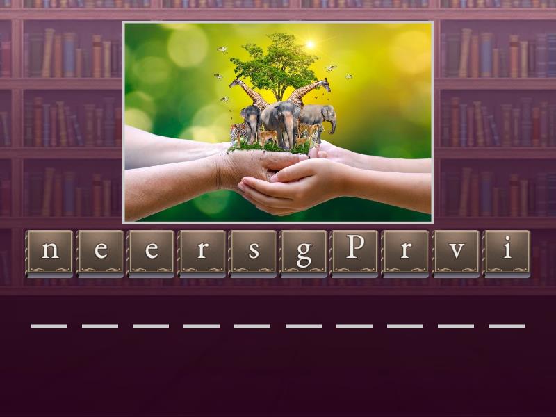 VOCABULARY ENDANGERED SPECIES - Anagram