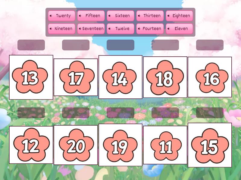 The numbers 11-20 - Match up