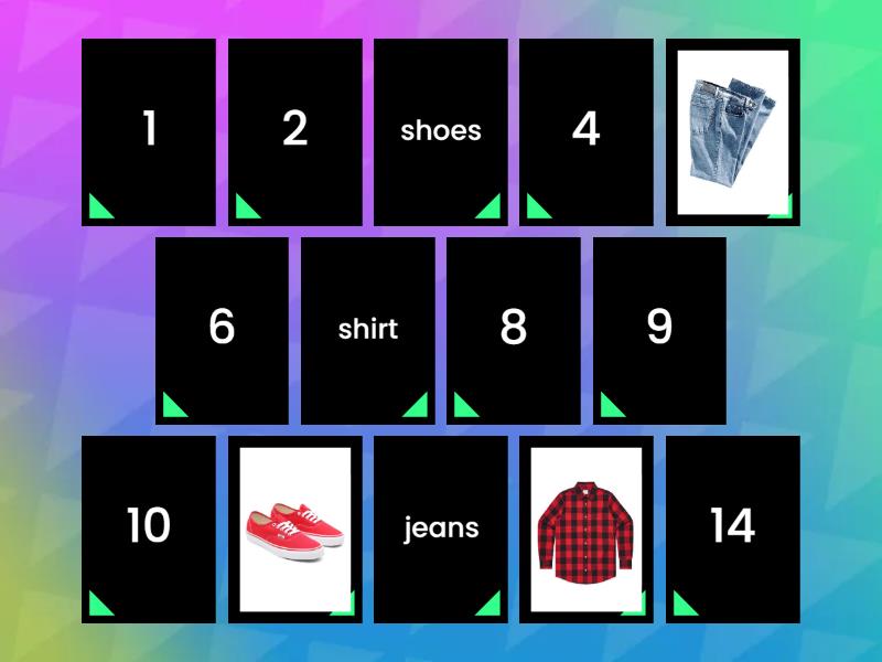 Unit 9 - Clothes Memory Game (Part 2) - Matching pairs