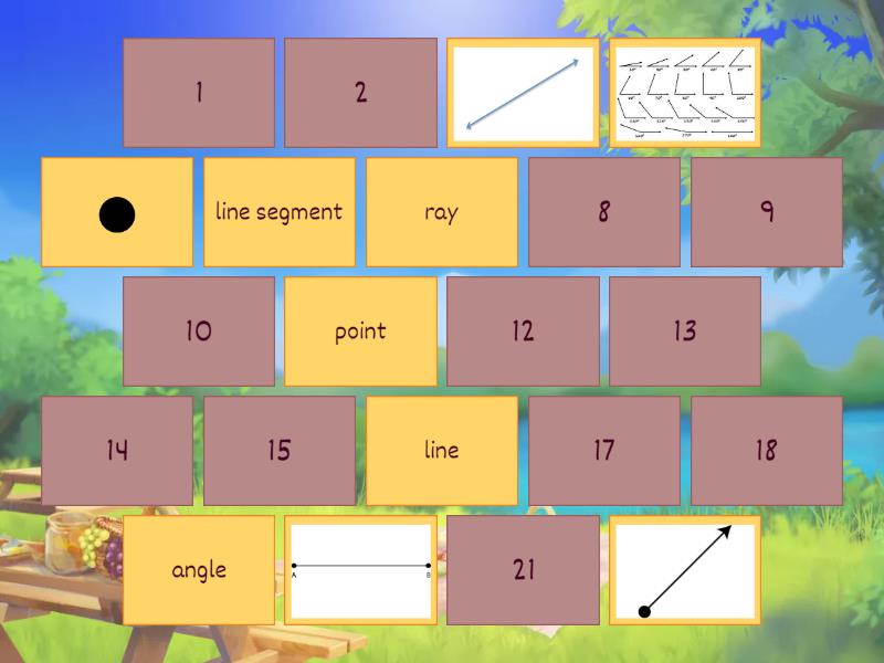 Geometry: lines and angles - Matching pairs