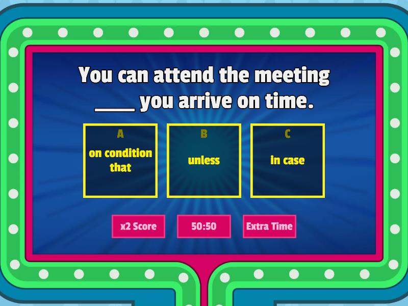 Grammar C1 Advanced Conditional Structures - Gameshow quiz