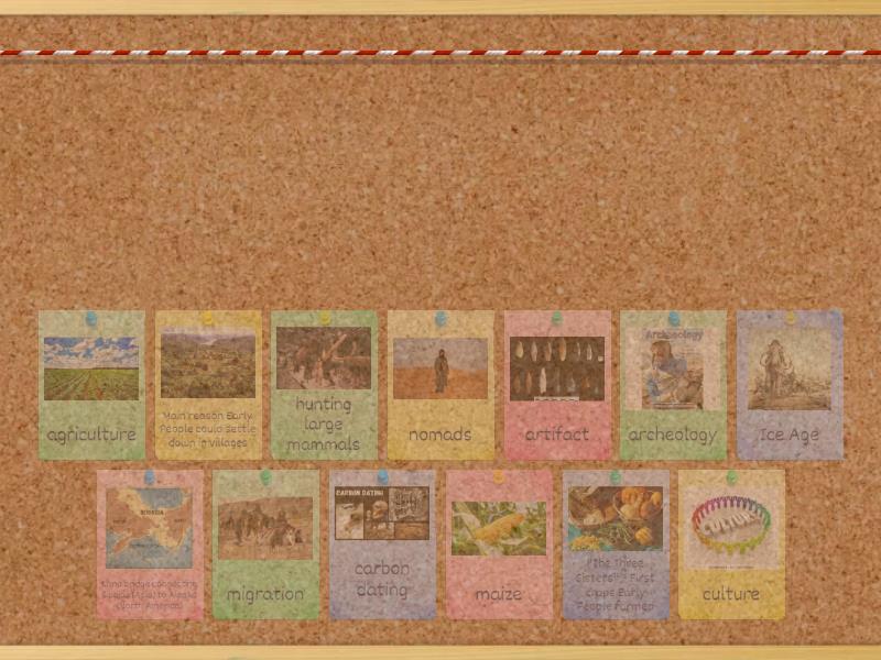 CHAPTER 1 Section 1, Early People - Find the match