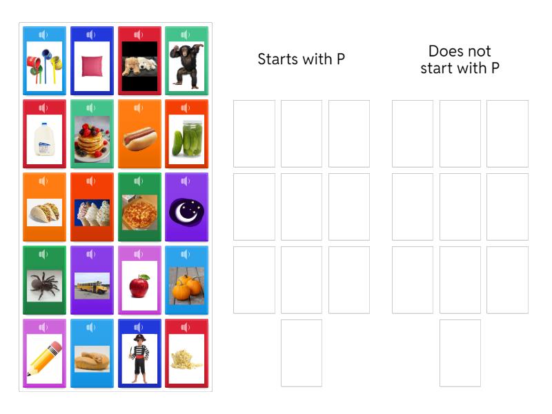 Letter P Sort - Group sort