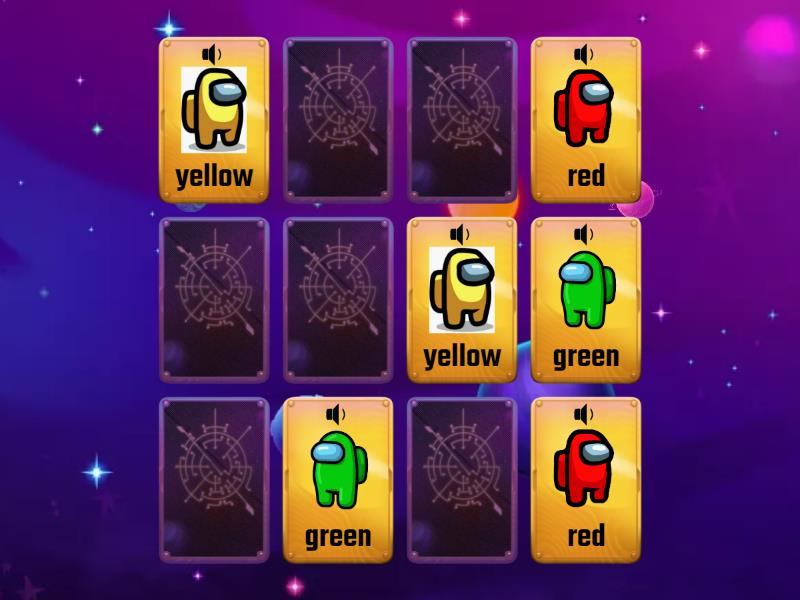 Among Us 6 Colours MEMORY game - Matching pairs