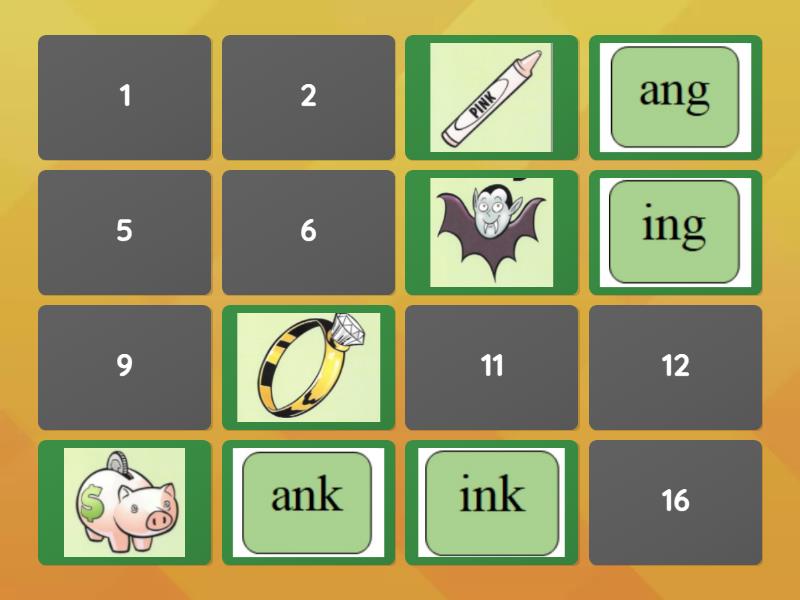 2.1 sounds + key words (no vowels) - Matching pairs