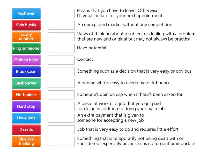 Work Slang - Match up