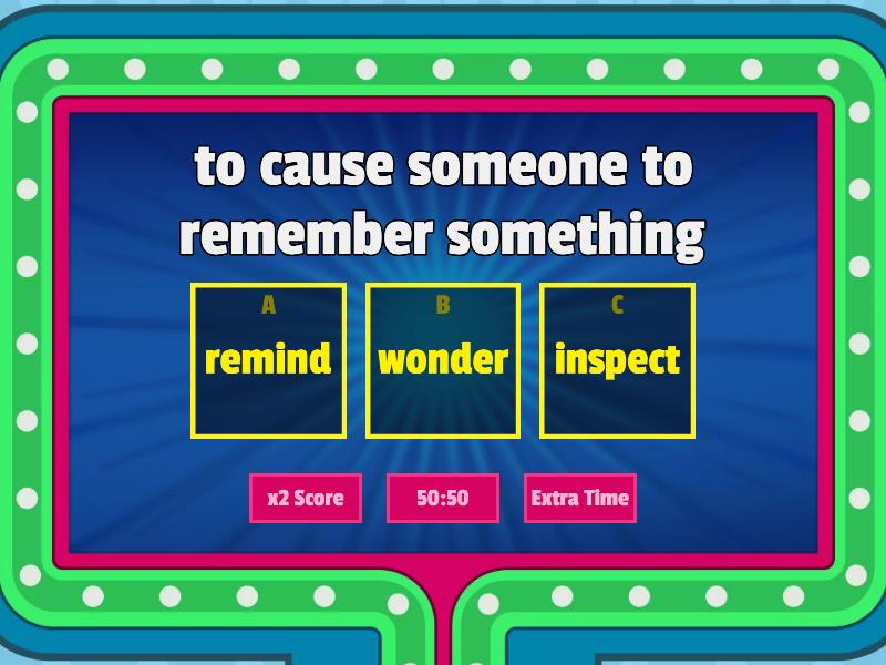 Freckle Juice Vocabulary - Gameshow quiz