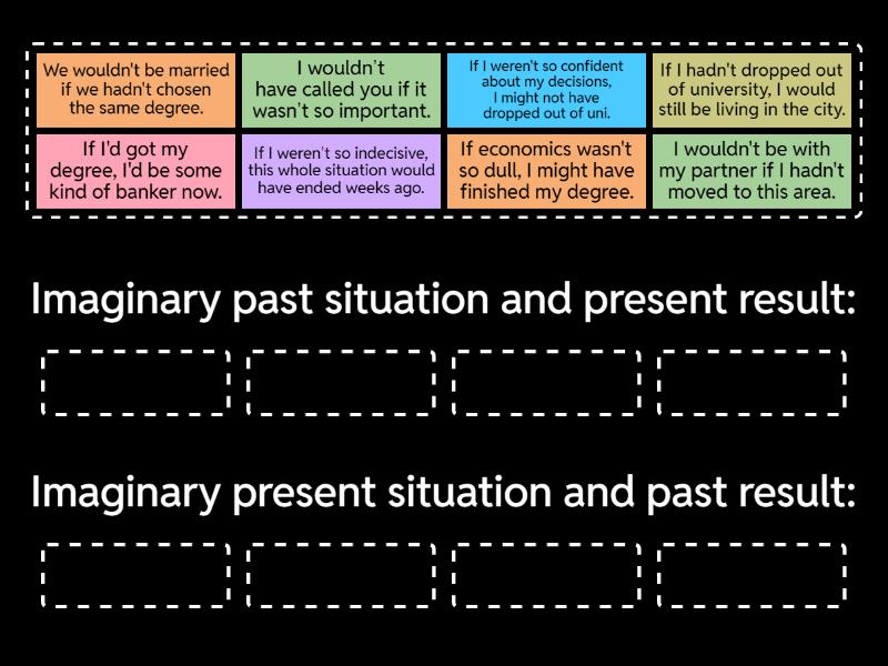 5A Grammar: mixed conditionals (meanings) (Speakout B2+) - Group sort