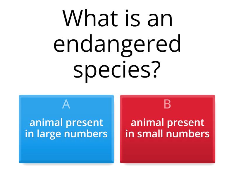 GC 2- U2- Project _Endangered Species - Quiz