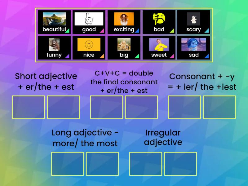 Comparative/Superlative categories - Group sort