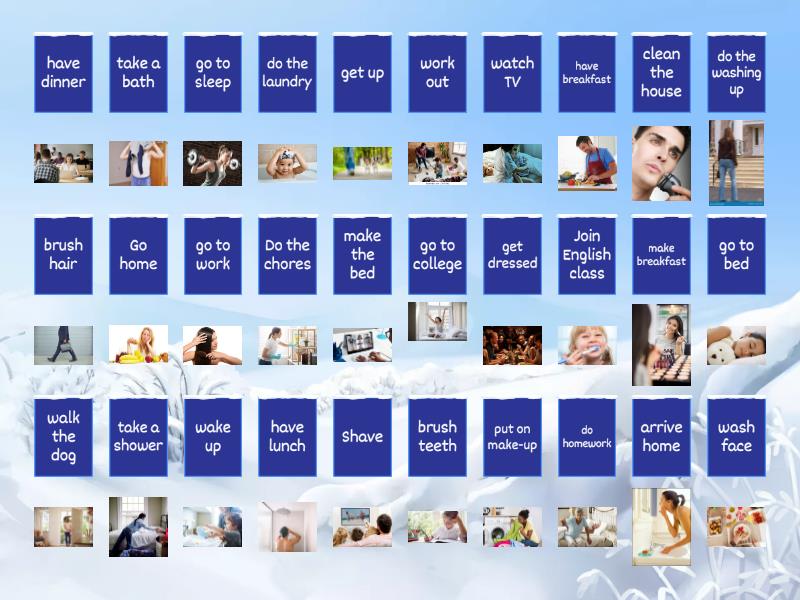 A1-A2 Daily Routine Vocabulary - Desliar