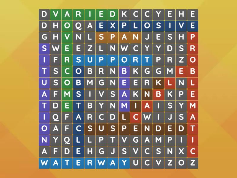 Bridges&Tunnels - Wordsearch